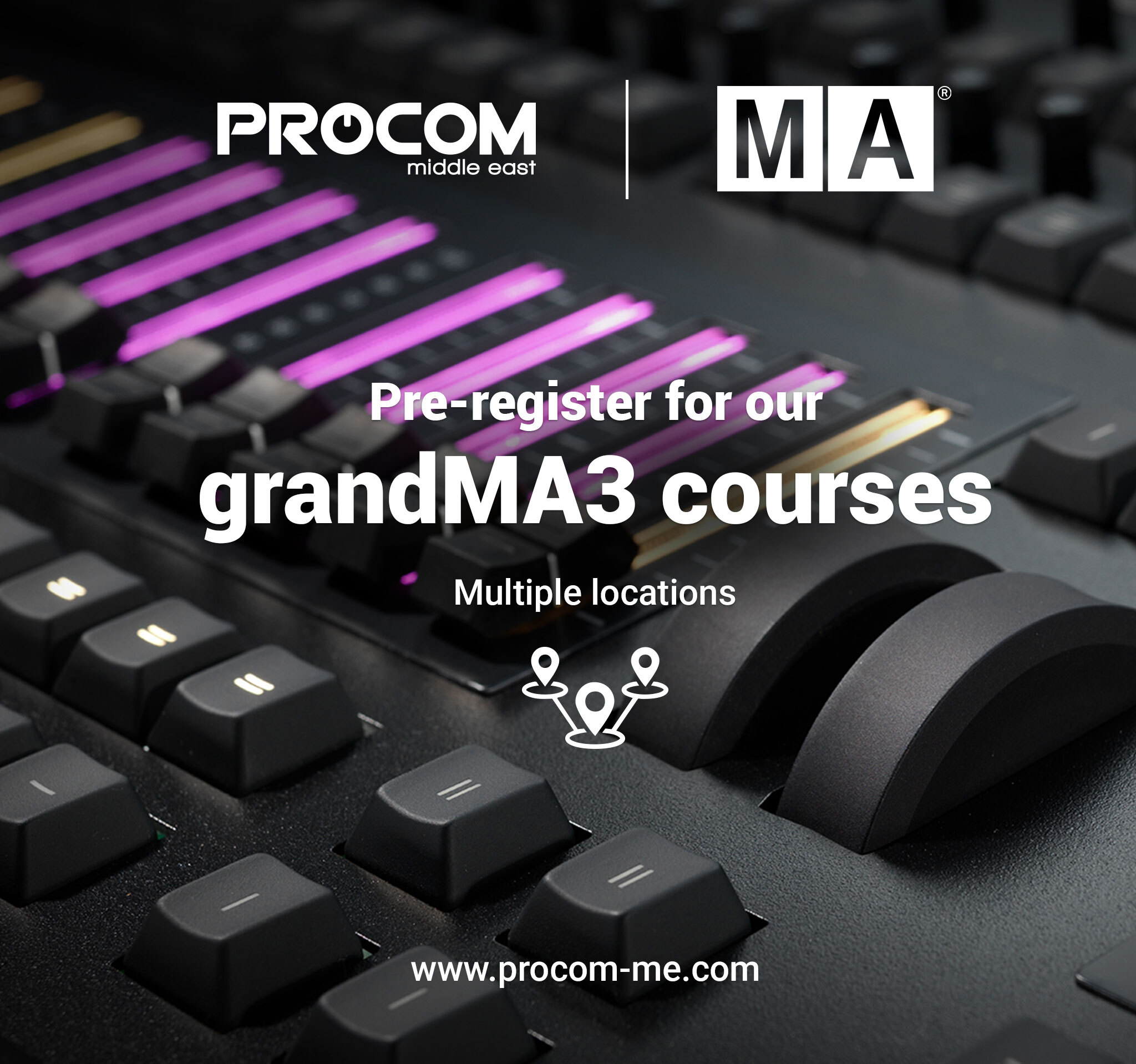 Pre-Register for our 2026 grandMA3 Courses - Procom Middle East | Procom Middle East